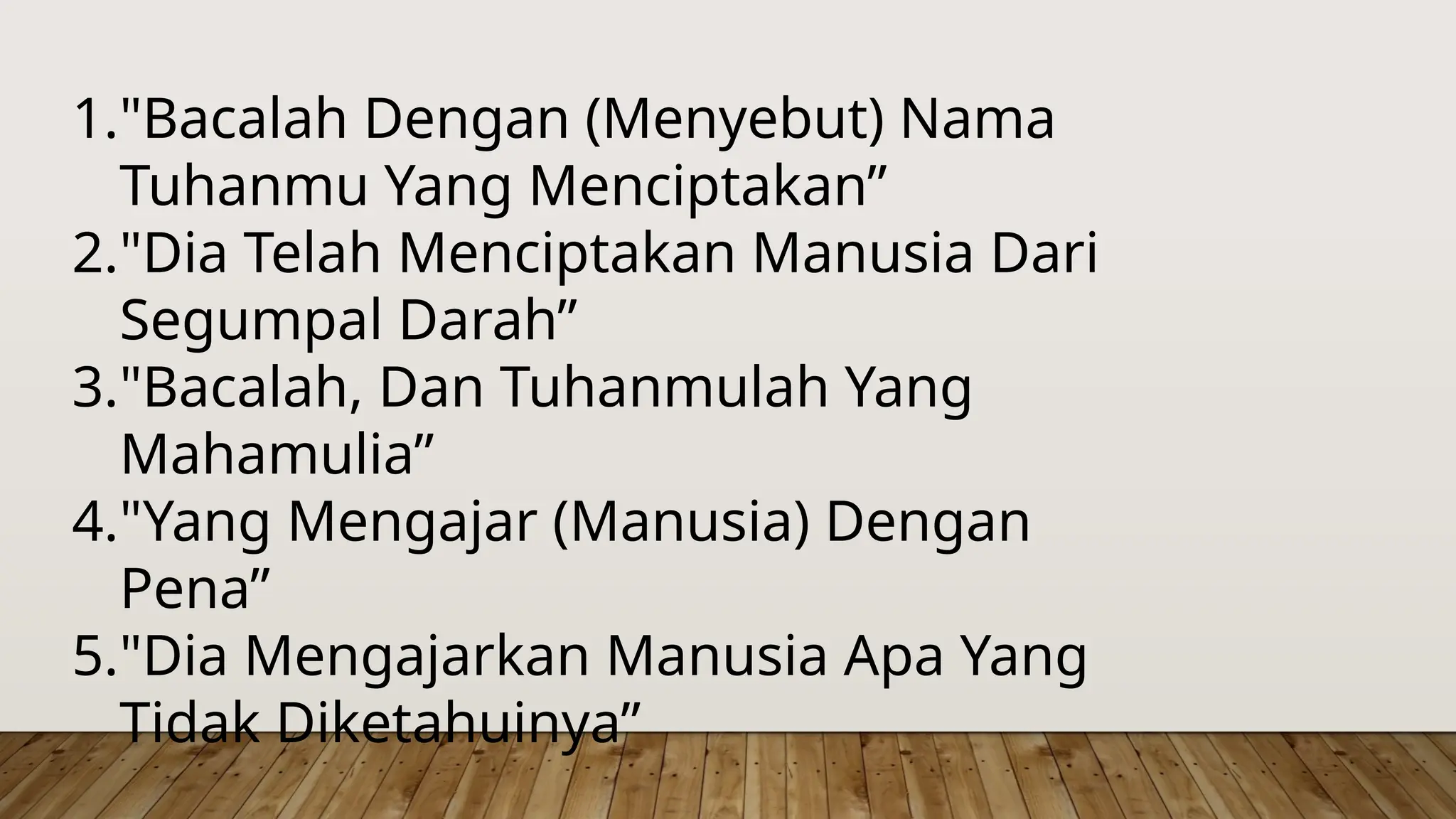 Mata Pelajaran PAI SD Materi Surah Al' Alaq Ayat 1-5 | PPTX