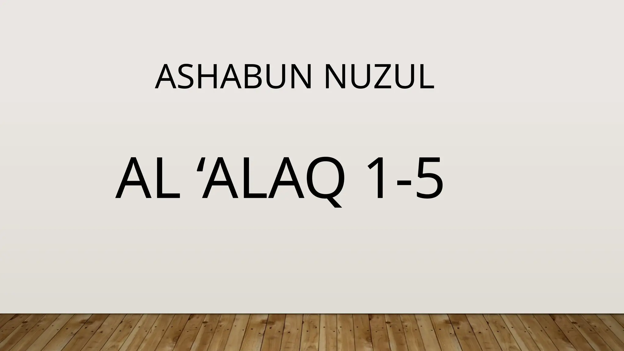 Mata Pelajaran PAI SD Materi Surah Al' Alaq Ayat 1-5 | PPTX