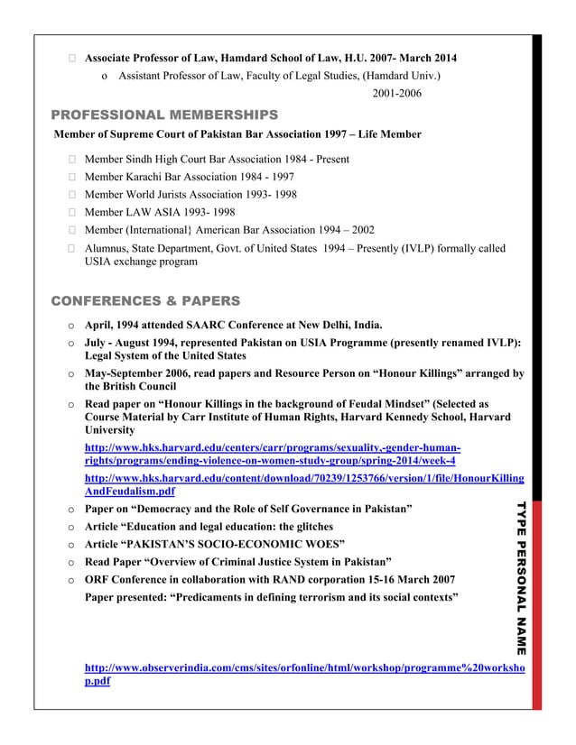 Akmal wasim curriculum vitae | PDF | Legal Services Industry | Industries