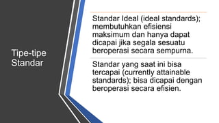 Bab. 9 Biaya Standar: Suatu Alat Pengendalian Manajerial | PPTX