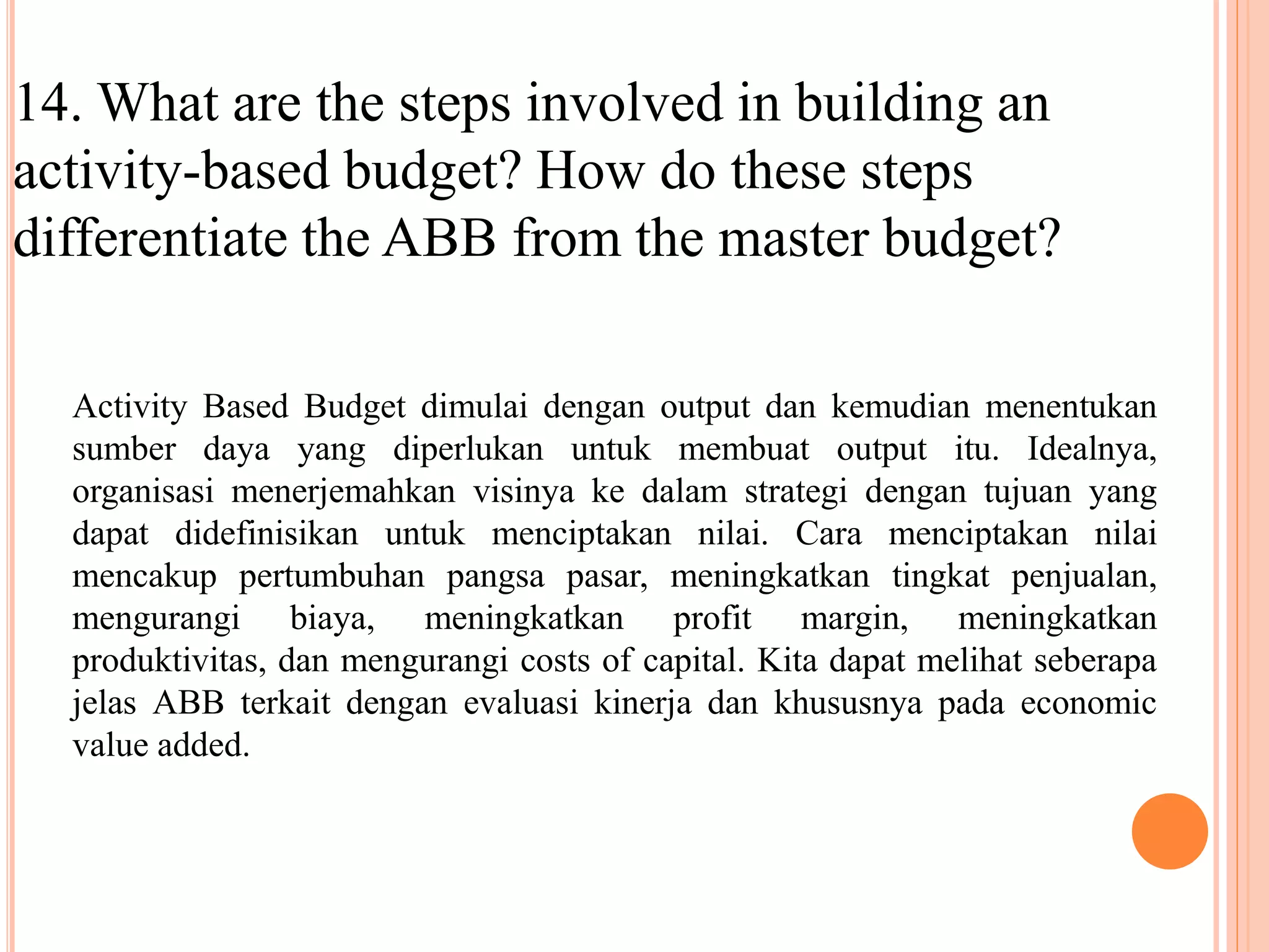 Akmen ii budgeting for planning and controlling | PPTX