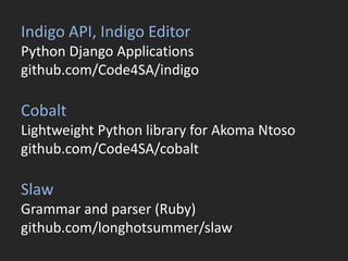The Indigo Legislation Platform | PPT