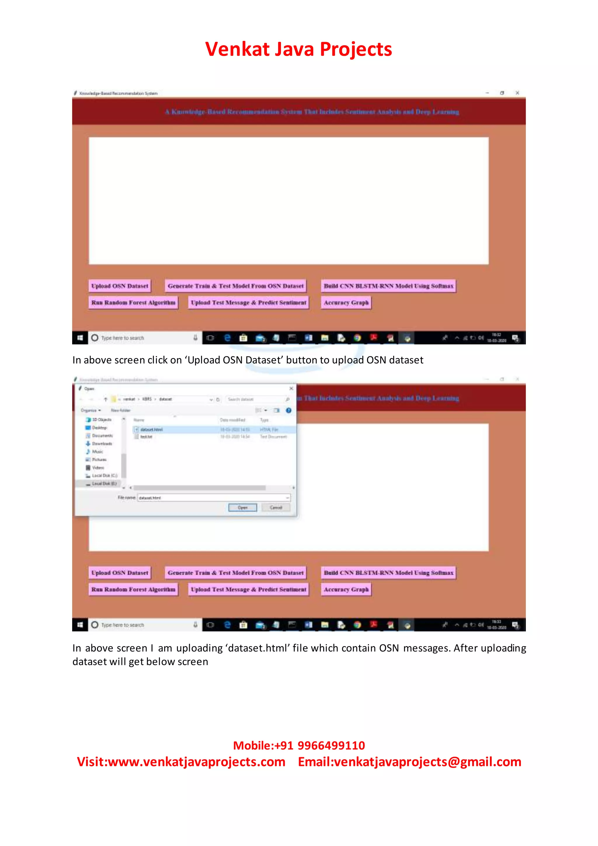 A knowledge based recommendation system that includes sentiment analysis and deep learning | PDF