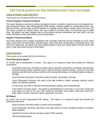 Ariba Knowledge Nuggets: Sourcing Reporting | PDF