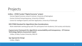 Bias in algorithmic decision-making: Standards, Algorithmic Literacy and Governance | PPTX