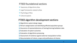 Bias in algorithmic decision-making: Standards, Algorithmic Literacy and Governance | PPTX