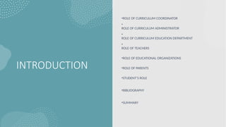 Role of curriculum coordinator planningpptx | PPTX