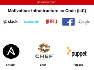 Characteristics of Defective Infrastructure as Code Scripts in Continuous Deployment | PPT