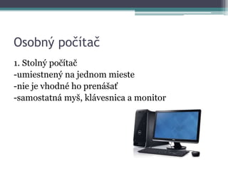Ako vyzerajú počítače | PPTX