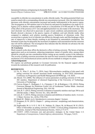 Pitting corrosion evaluation: a review | PDF