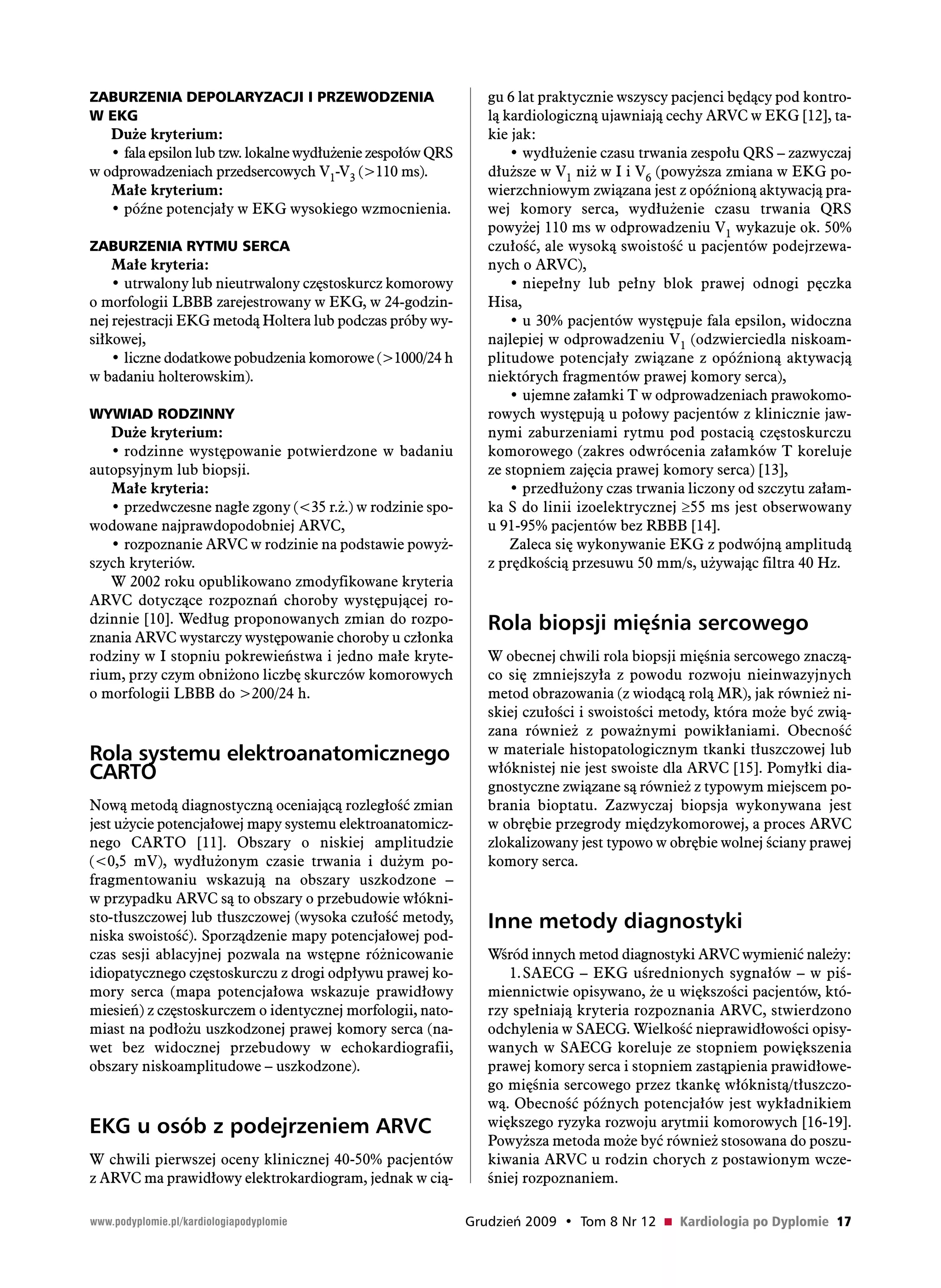 Arytmogenna kardiomiopatia prawej komory | PDF