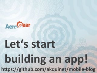 Aerogear Java User Group Presentation | PPT