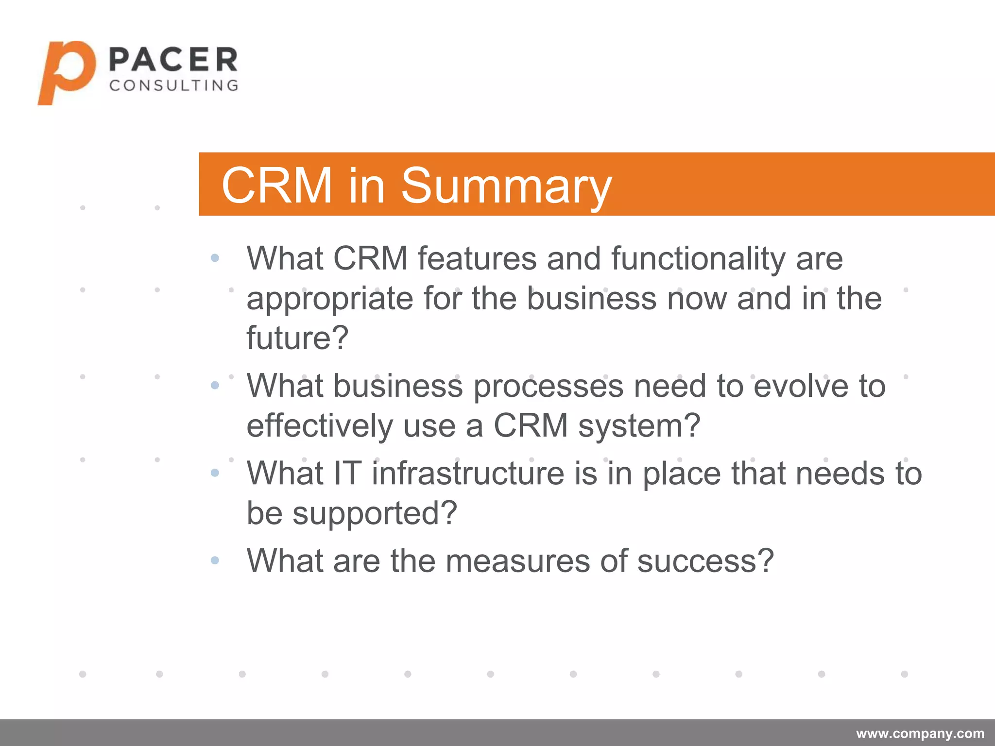 The CRM Eco-System | PPTX | Business | Business and Finance