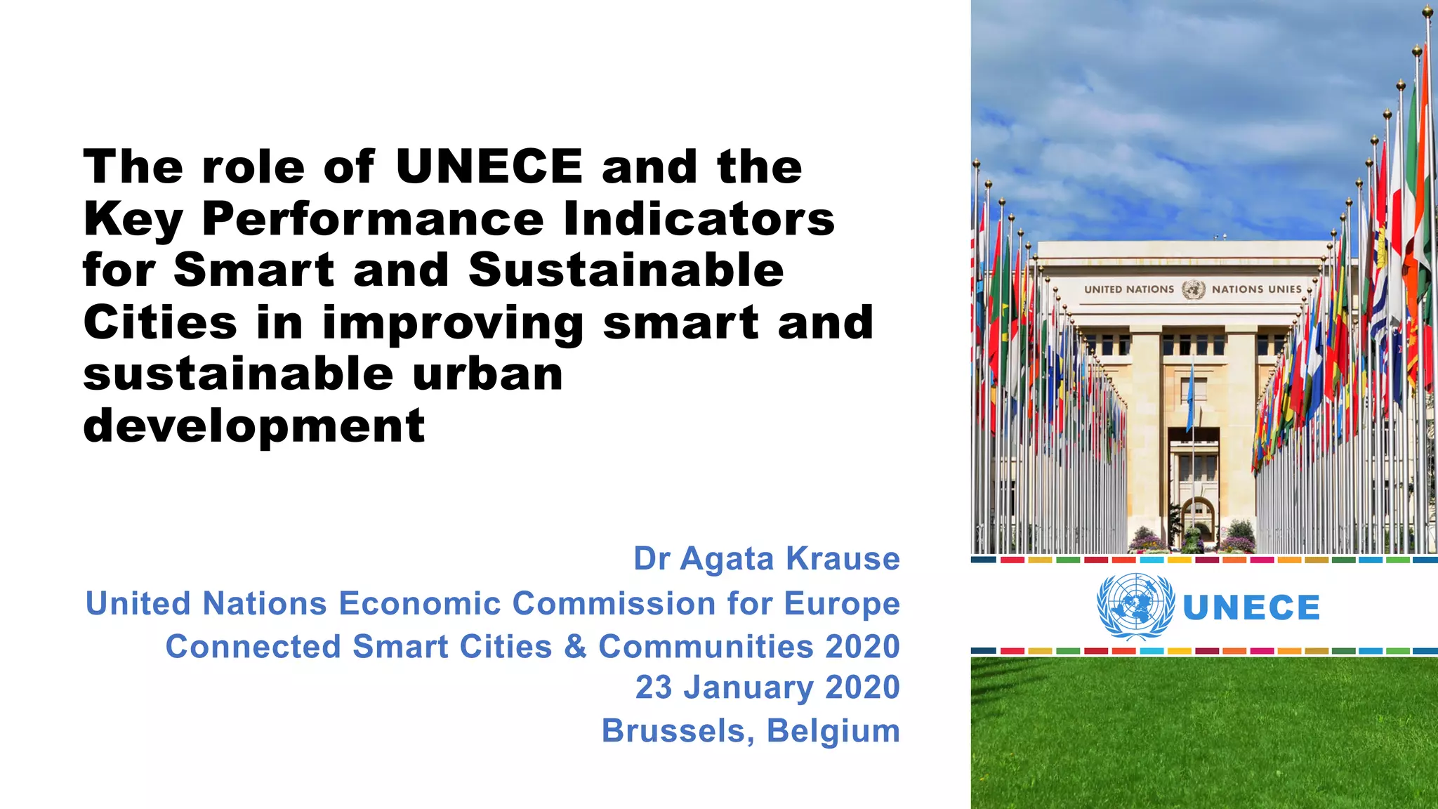 The role of UNECE and the Key Performance Indicators for Smart and ...