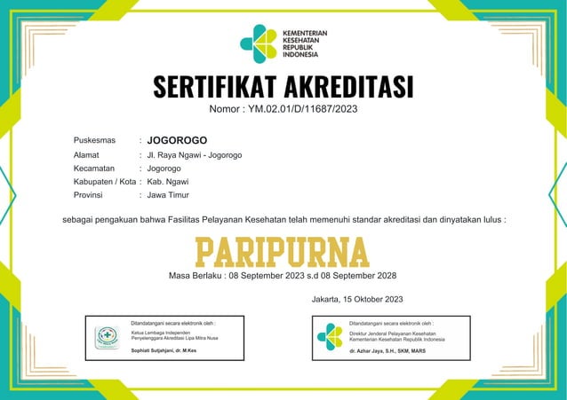 akre 2023.pdf sertifikat akreditasi 2023 | PPT