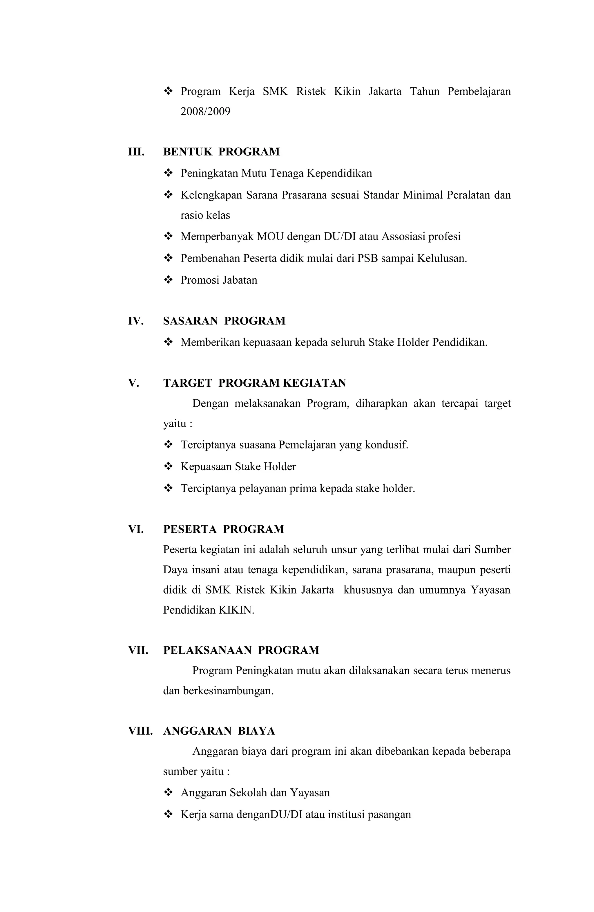 Akreditasi progker peningkatan mutu kikin | PDF