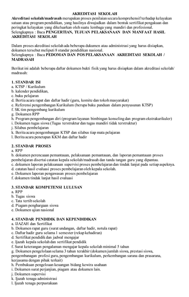 Akreditasi sekolah | PDF