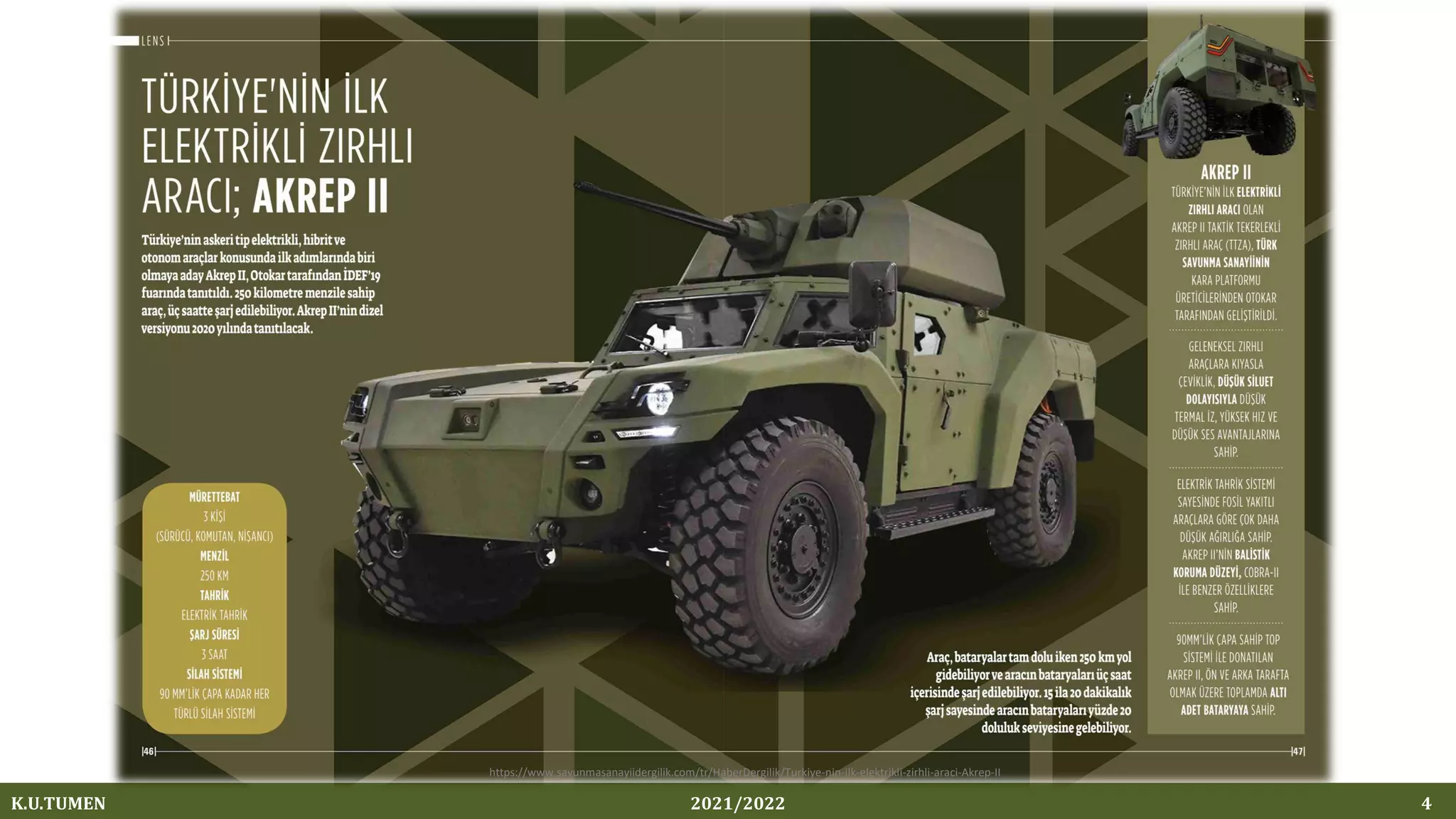 Akrep II Defense Industry Electrical and Hybrid Vehicle | PDF