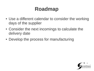 OpenERP - Managing Delivery times with OpenERP, Akretion | PPT
