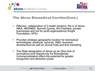 Akron BioMedical Corridor Overview | PPTX