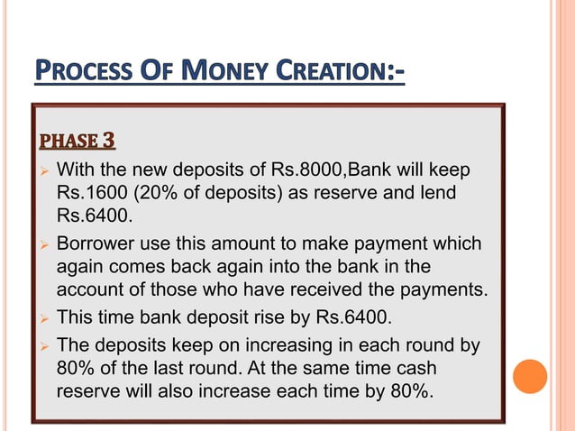 Money Creation through commercial banks | PPTX