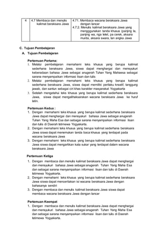 RPP Aksara jawa SMP | PDF