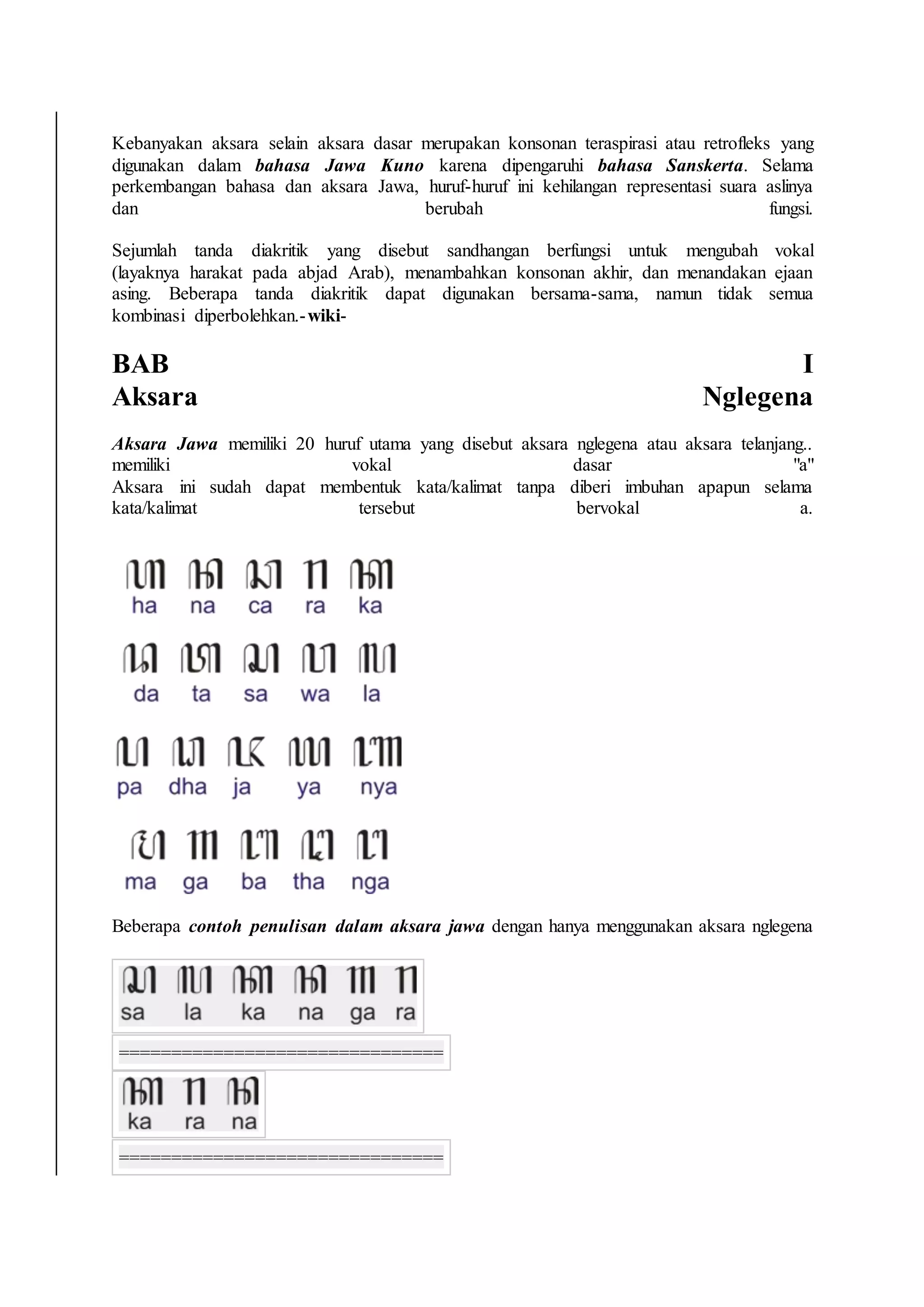 Aksara jawa | PDF