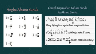 Aksara Sunda bentuk ppt untuk media pembelajaran | PPTX