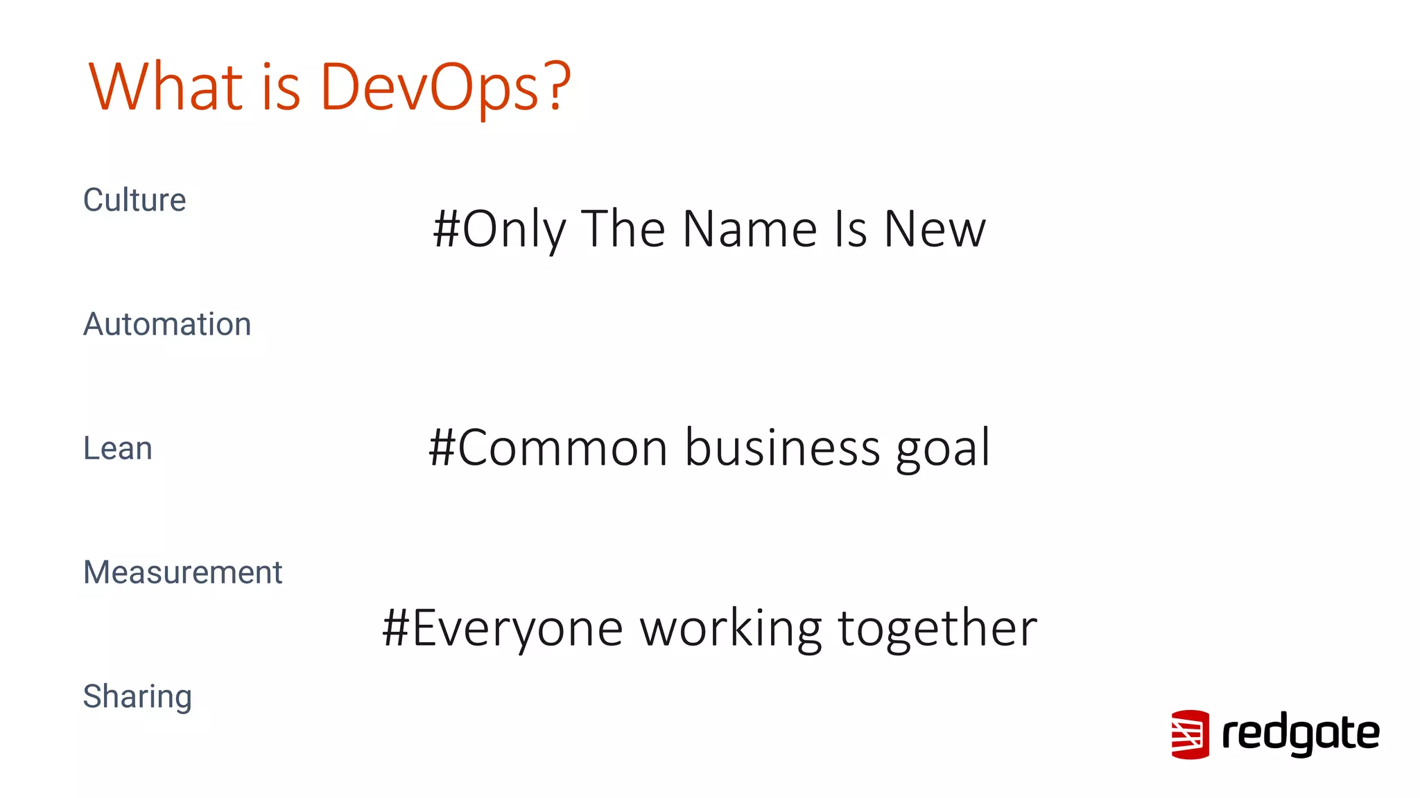 Using Redgate, AKS and Azure to bring DevOps to your database | PPT