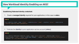 AKS backup with Velero and Workload Identities | PDF