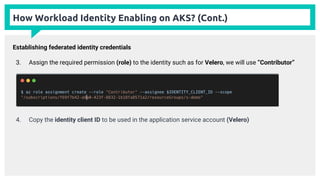 AKS backup with Velero and Workload Identities | PDF
