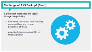 AKS backup with Velero and Workload Identities | PDF