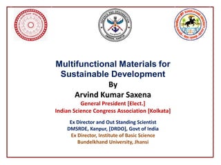 Multi function material for sustainable development | PDF