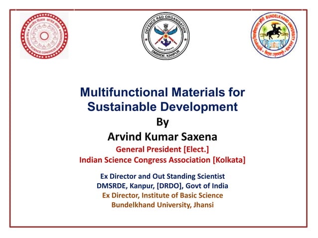 Multi function material for sustainable development | PDF | Chemistry ...