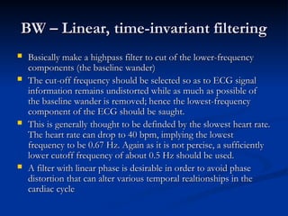 ECG Filtering Techniques And Methodologies | PPT