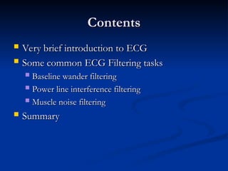 ECG Filtering Techniques And Methodologies | PPT