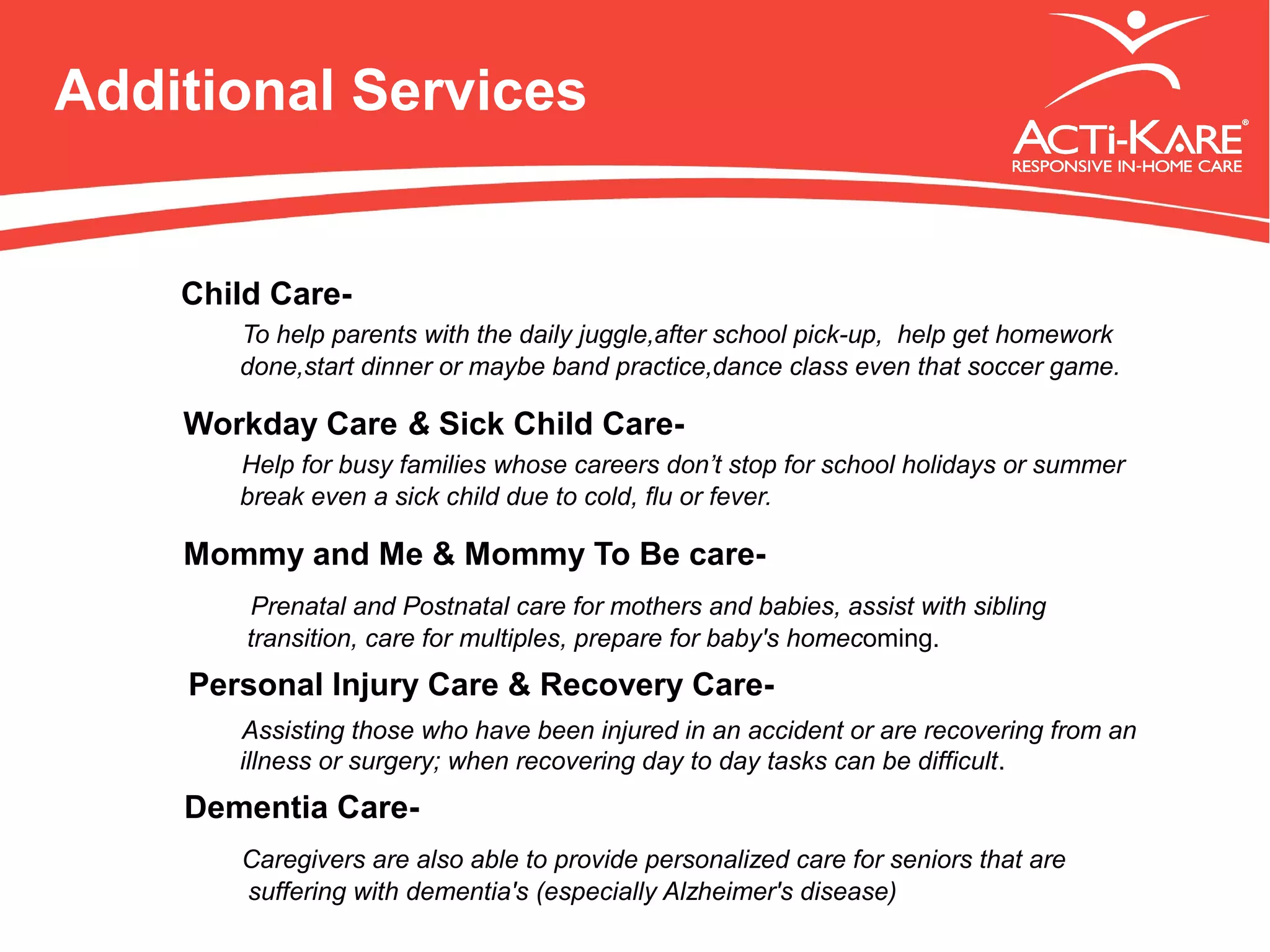 ACTi-KARE Services Presentation | PPT