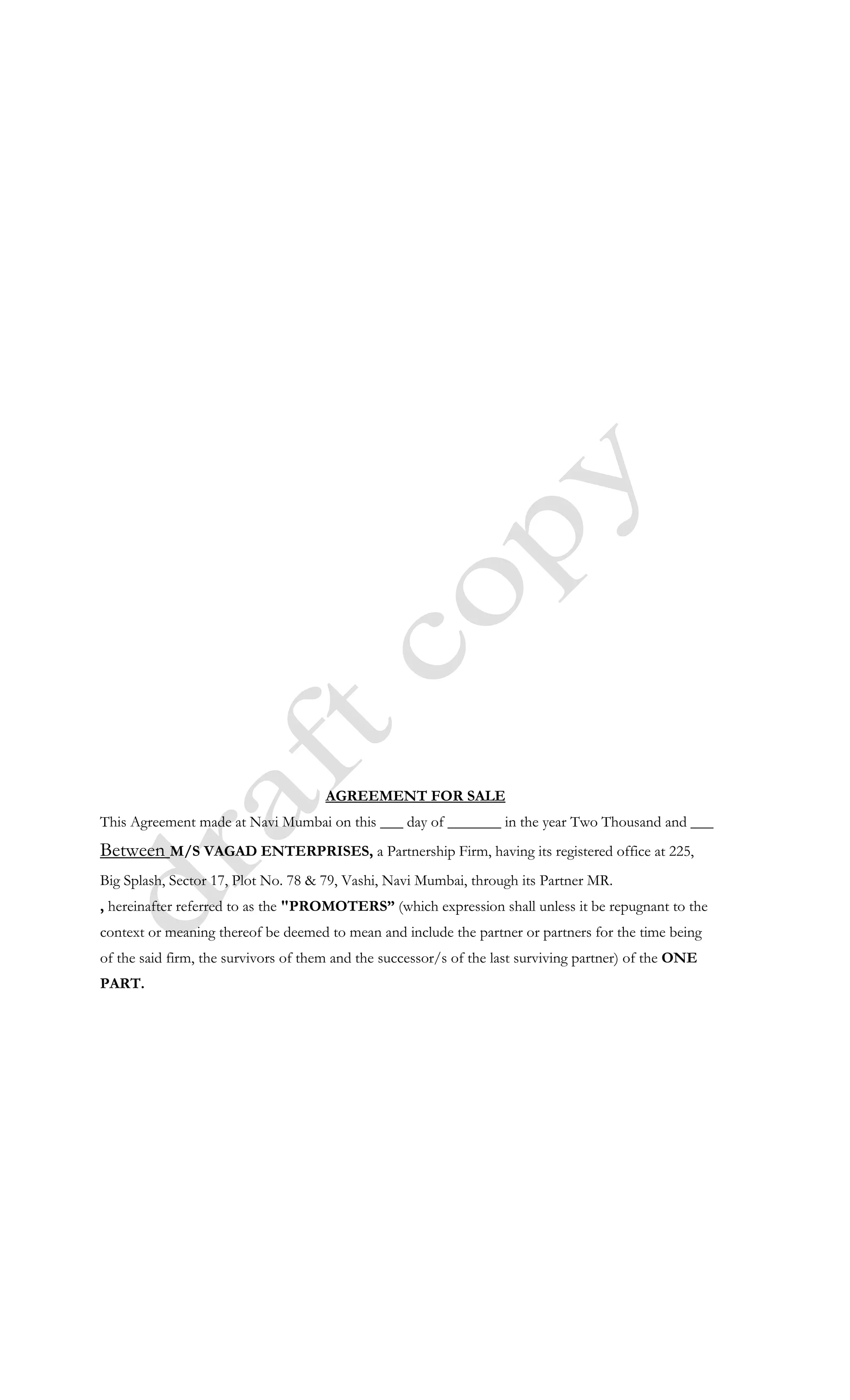 My flat draft agreement | PDF