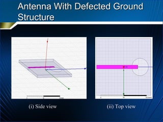 Microstrip antenna is proposed for Ku band applications with defected groundd structure | PPT
