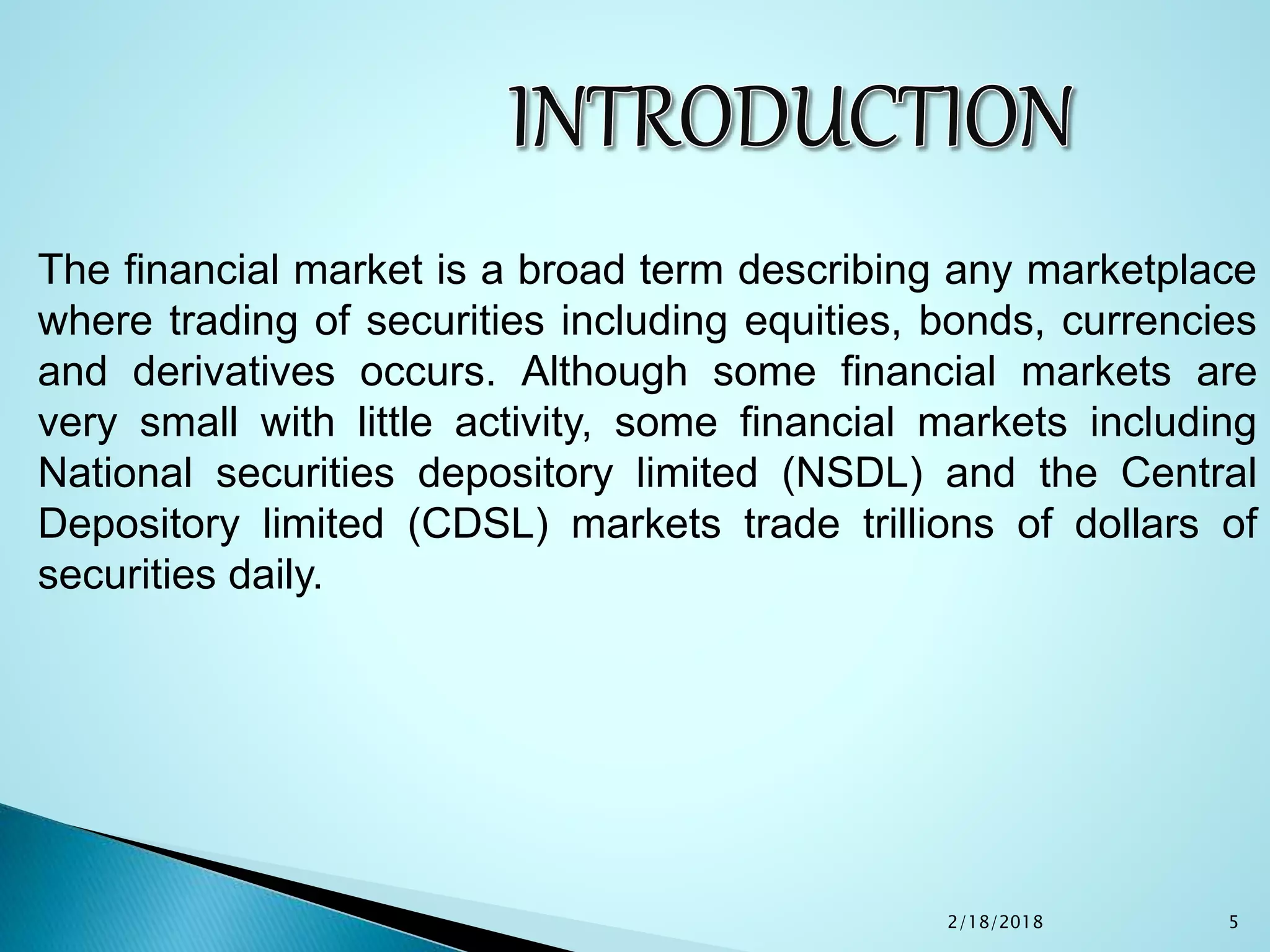 PPT on Financial Markets Class XII (BUSSINESS STUDIES) | PPTX