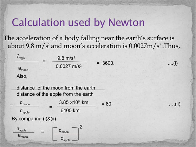 Newton's Law of Universal Gravitation | PPT