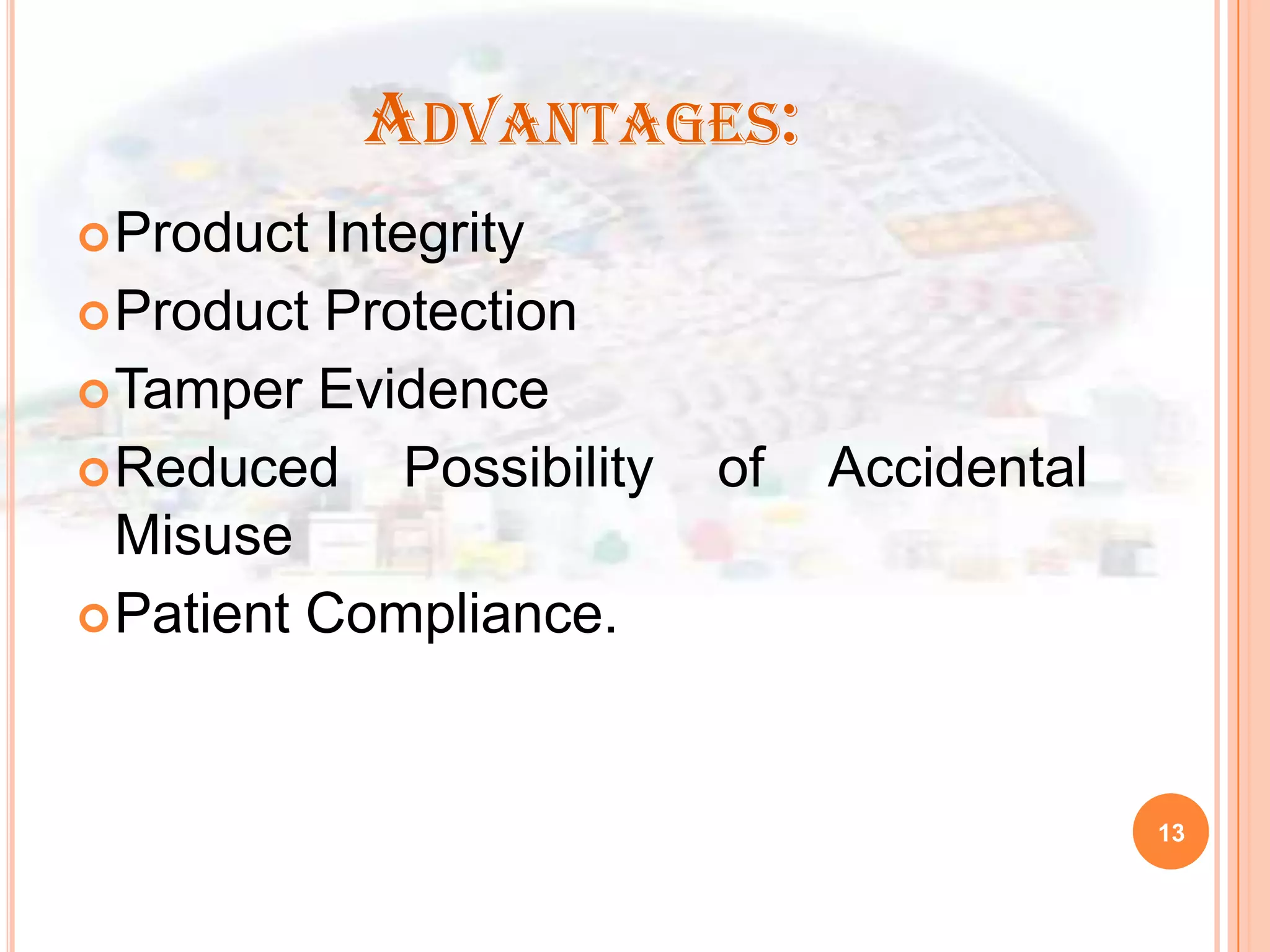 PACKAGING OF TABLETS: TYPES, MATERIALS AND QC. | PPTX