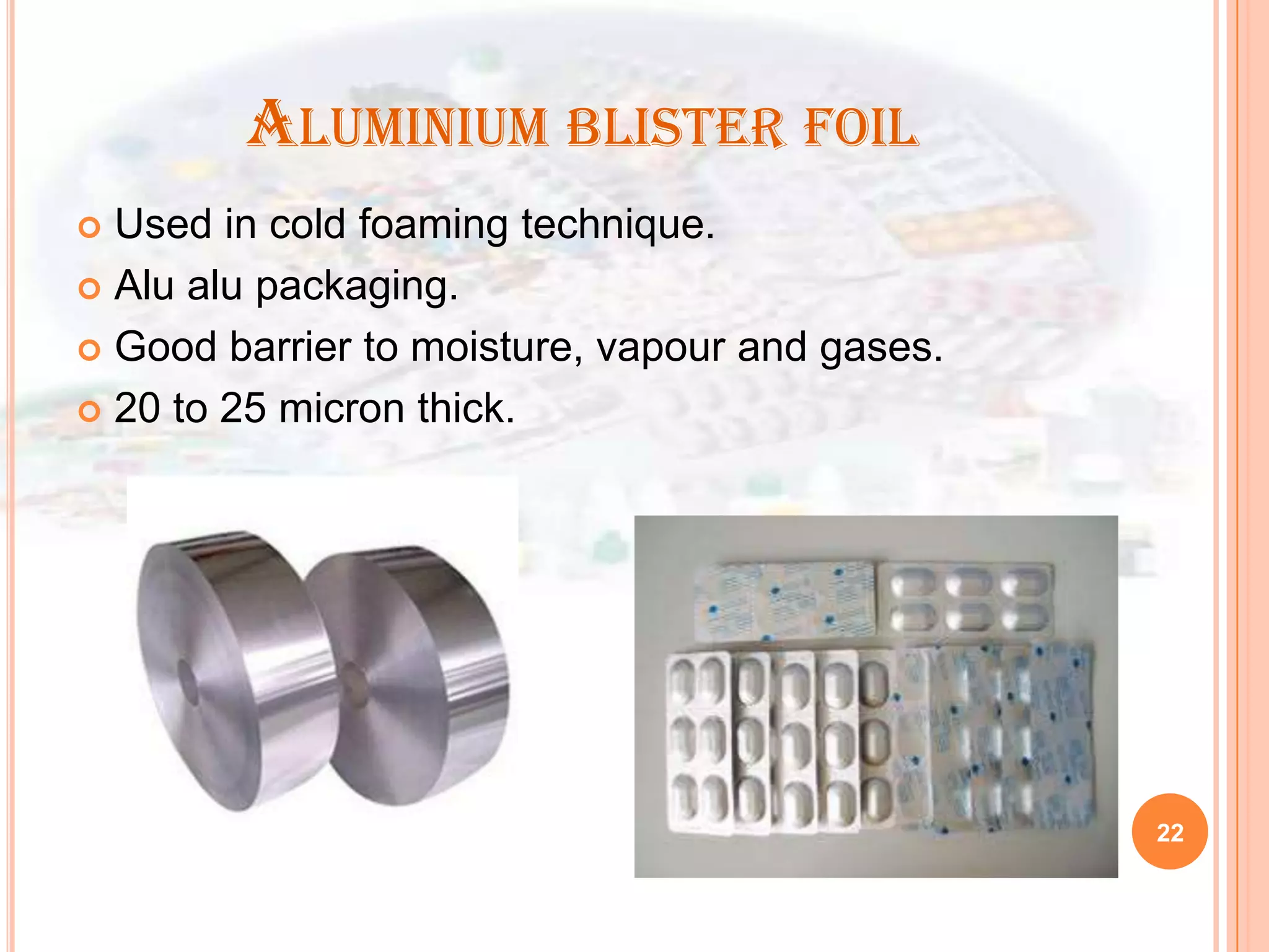 PACKAGING OF TABLETS: TYPES, MATERIALS AND QC. | PPTX