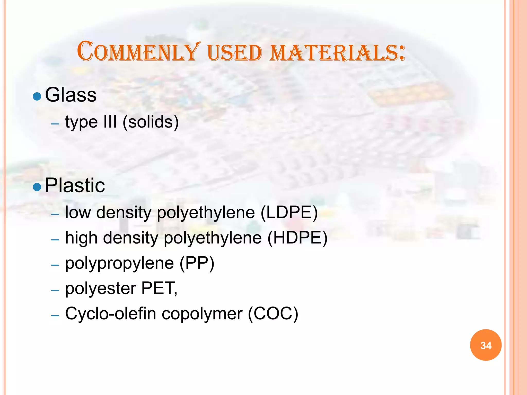 PACKAGING OF TABLETS: TYPES, MATERIALS AND QC. | PPTX