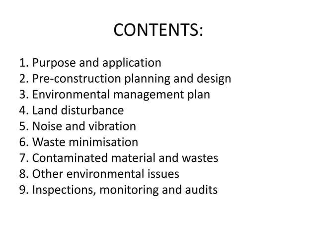 Environmental Considerations in Construction | PPTX