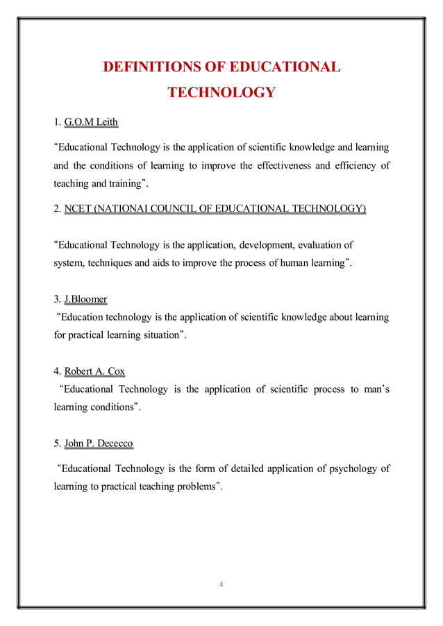 Educational Technology | PDF | Education