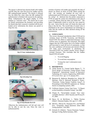 AADHAR based Electronic Voting Machine using Arduino - review | PDF