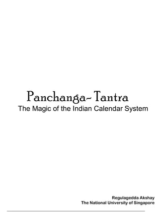 Panchanga Tantra: The Magic of the Indic Calendar System | PDF