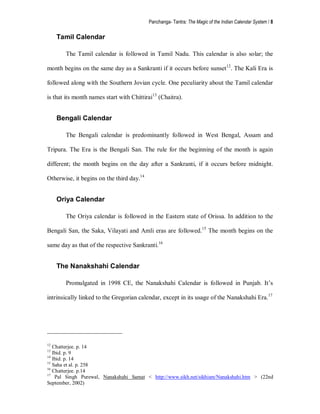 Panchanga Tantra: The Magic of the Indic Calendar System | PDF