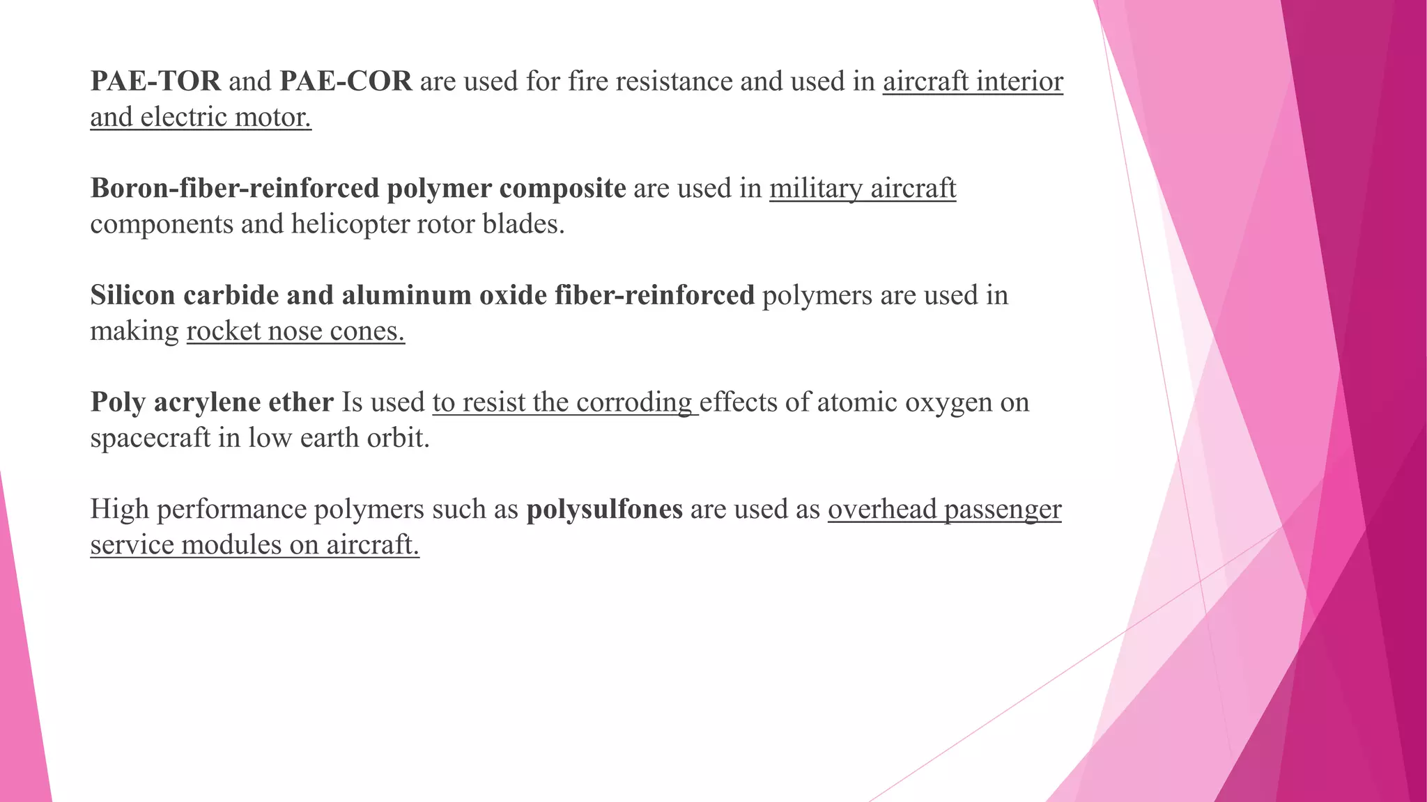 Aplication of polymer | PPTX